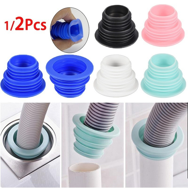 2pcs/1pc Drain Pipe Seal Hose Silicone Plug Kitchen Pipe Sewer Seal ...