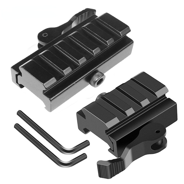 Tactical 3 Slot 5 Slot QD Quick Detach Lever Lock Mount 20mm Weaver ...