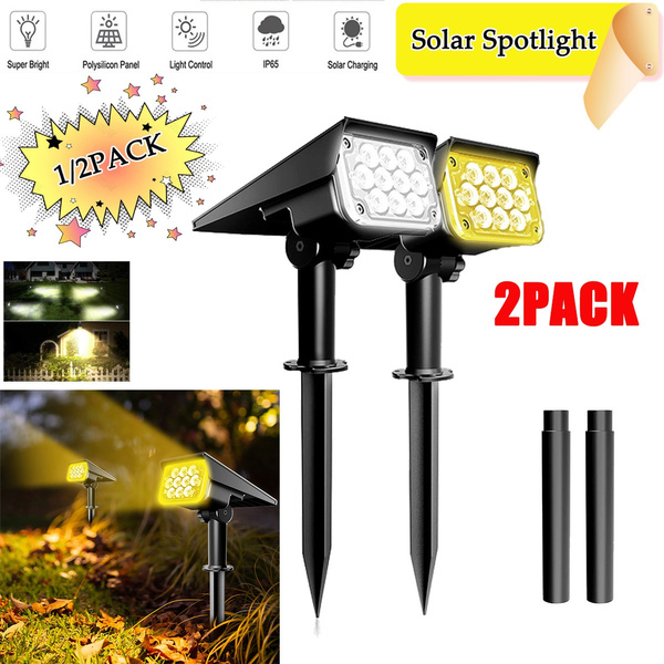 20 LEDs Solar Landscape Spotlight Focos Solares Led Exterior Solar ...