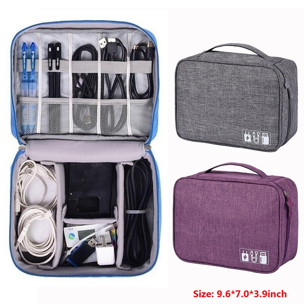 Electronics Travel Organizer Portable Digital Storage Bag for Cables ...