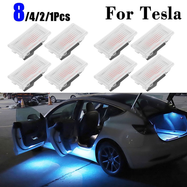 8/4/2/1pcs For Tesla Model X S 3 Ambient Light LED Car Door Footwell ...