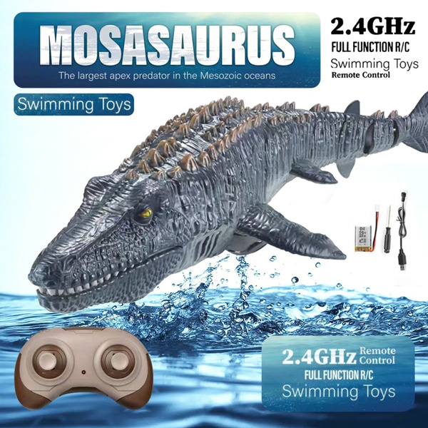 New Remote Control Mosasaurus Water Toy Rechargeable Battery 2.4GHz ...