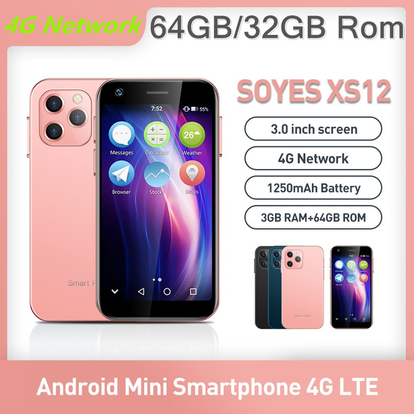 2022 SOYES XS12 Cute Small Cellphone 3.0 inch Android 9.0 Super Mini Smartphone 3GB Ram 32GB ...