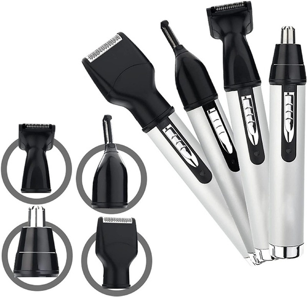4 In 1 Ear and Nose Hair Trimmer Waterproof Painless Nose Hair Clipper ...