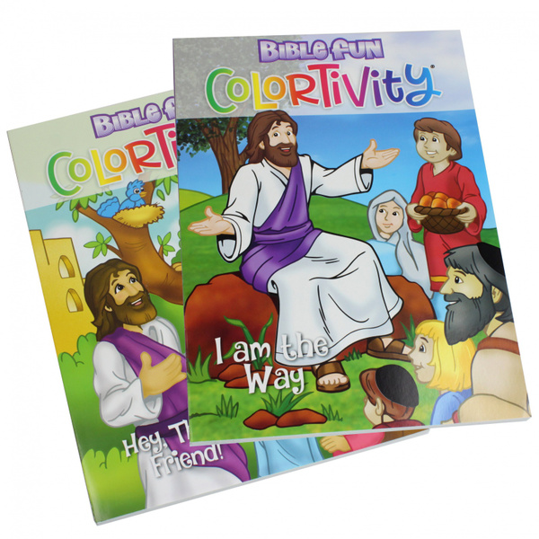 Kidplokio Bible Coloring Book for Kids Activity Book with Puzzles 96 ...