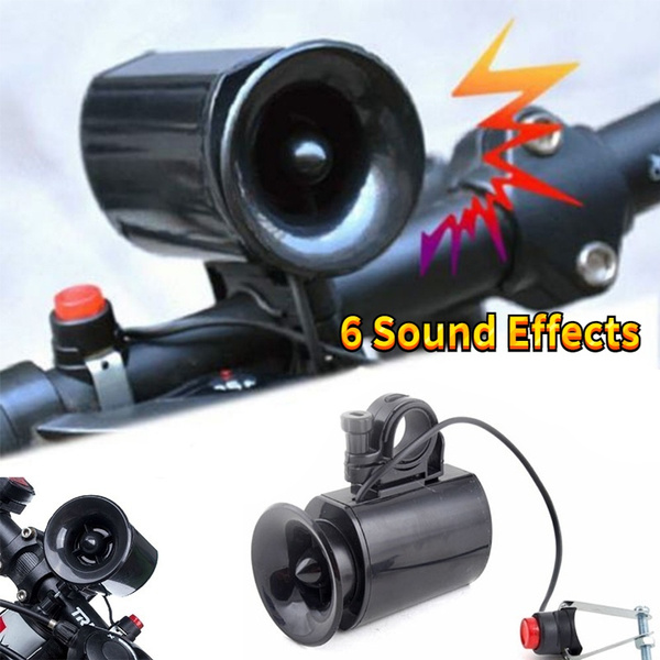 6 Sounds Effects Switching Ultra-loud Bicycle Bike Electronic Bell Horn ...