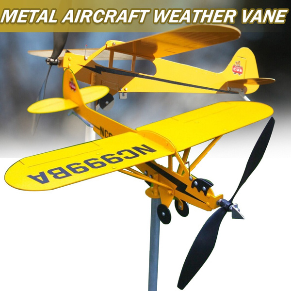 Vintage Metal Airplane Wind Spinner Metal Windmill Outdoor Airplane ...