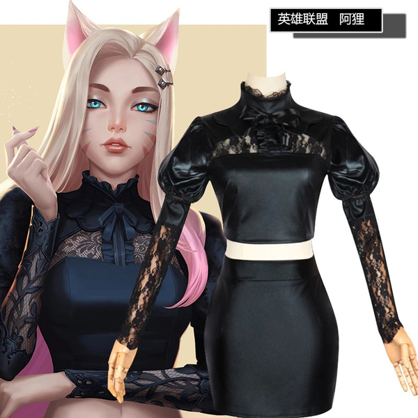 Cosplay Costume LOL KDA The Baddest Ahri Cosplay Sexy Women Black Uniform Costume Halloween ...