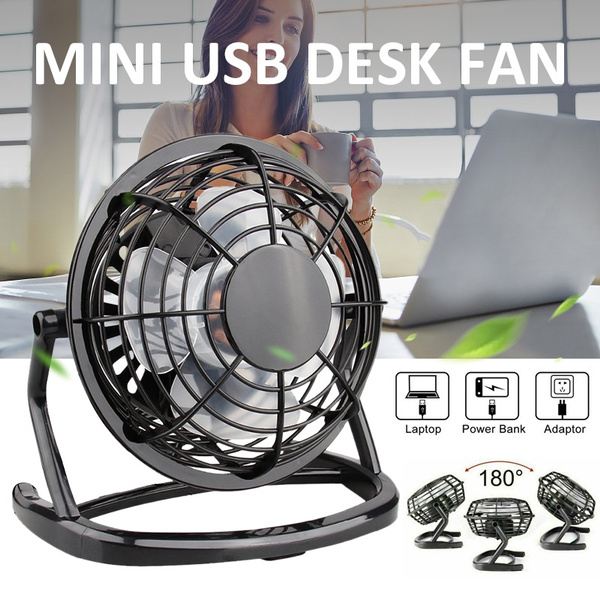 1Piece 4" Mini USB Desk Fan Small Quiet Personal Cooler USB Powered ...