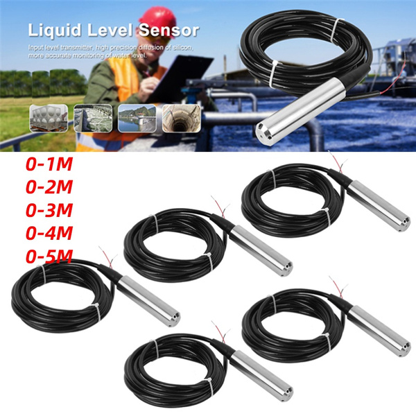 TL-136 Liquid Level Transmitter Water Level Sensor Detector 24VDC 4-20mA Output Liquid Level ...