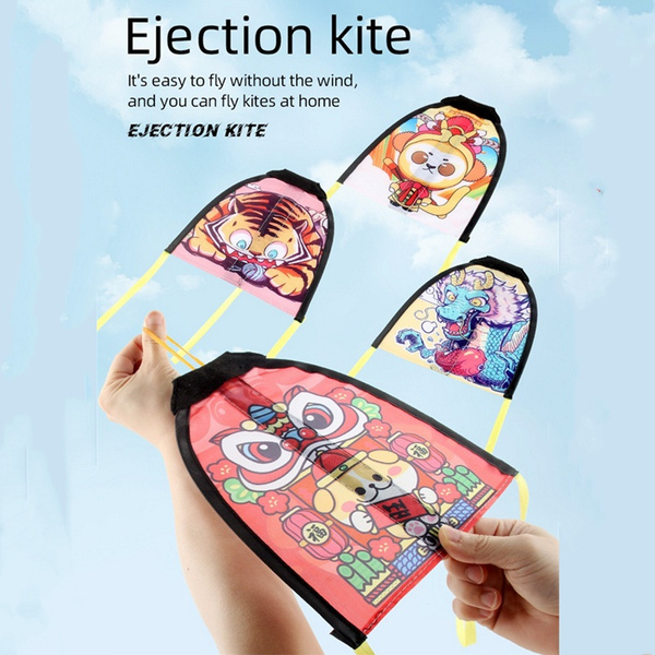 2022 New Outdoor Children's Ejection Small Kite Toys Holding Elastic ...