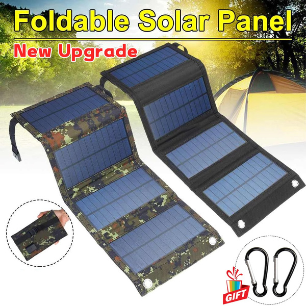 New Upgrade! Black/Camouflage Foldable Solar Panel Waterproof Portable ...