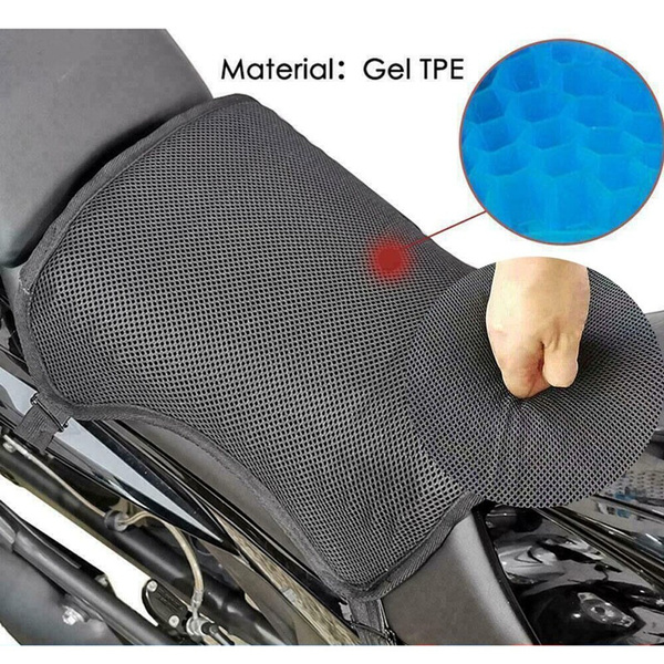 Motorcycle Comfort Gel Seat Cushion Universal Air Motorbike Pillow Pad ...