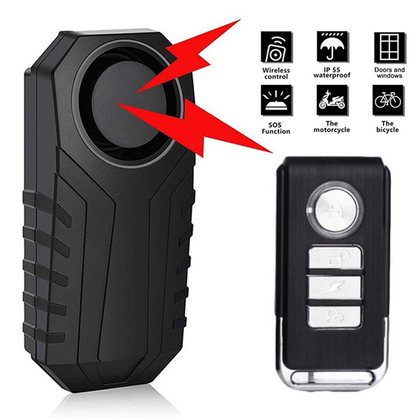 113dB Remote Control Bike Alarm Waterproof Electric Bicycle Security ...