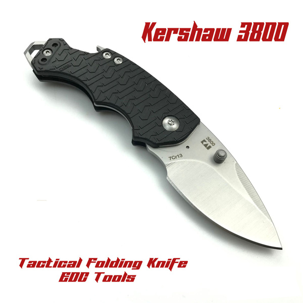 Kershaw 3800 Black Shuffle Folding Pocket Knife Plain Edge Liner Lock ...
