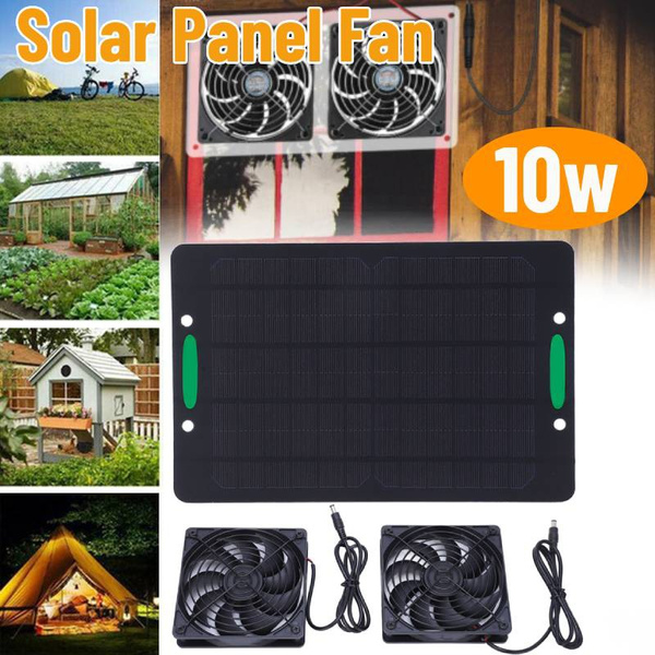 Solar Panel Powered Fan Exhaust Fan Mini Ventilator Vent Fan ...