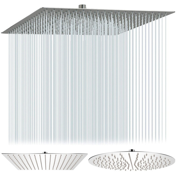 Rain Shower Head, Large Stainless Steel Bath Shower, Ultra Thin ...