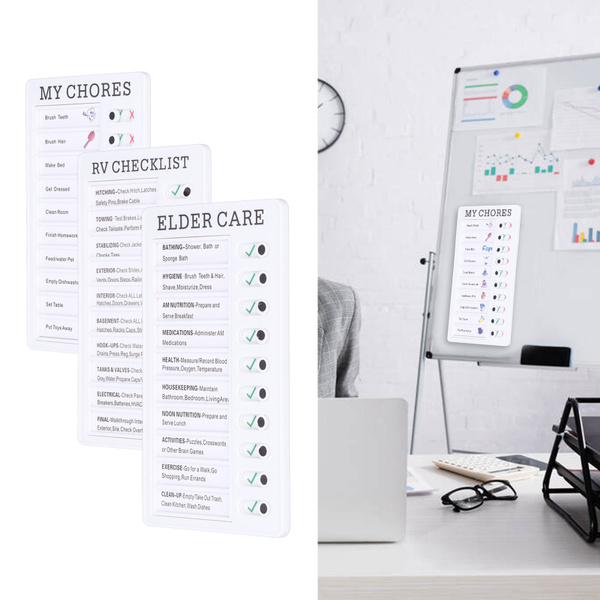 Checklist Board, Daily Schedule For Kids, Chore Chart Memo Checklist ...