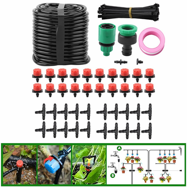 Micro Drip Irrigation System Plant Lawn Garden Watering Hose Spray ...