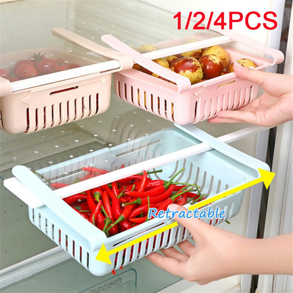 Retractable Refrigerator Storage Drawer Basket Refrigerator Drawer Food ...