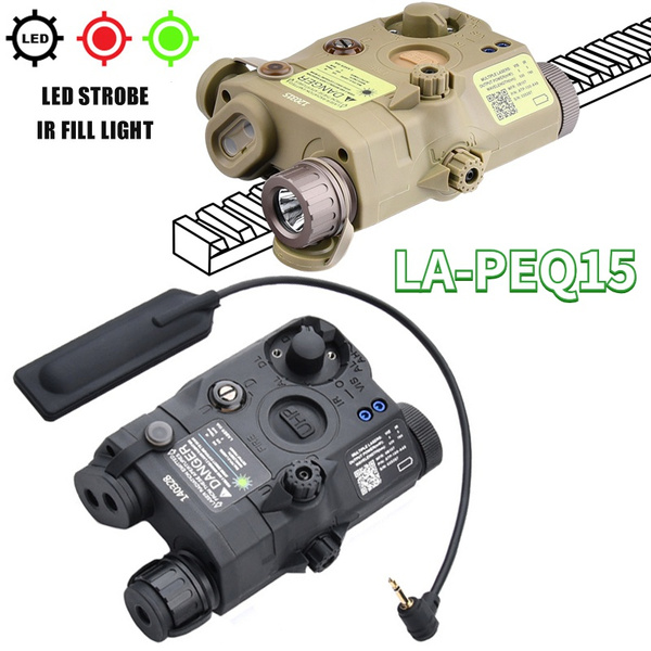 PEQ-15 Red/Green Dot IR Laser Sight LA-PEQ15 Tactical Weapon Light ...