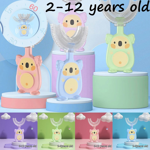 Children's U-shaped Toothbrush Thorough Cleansing Baby Soft Infant ...