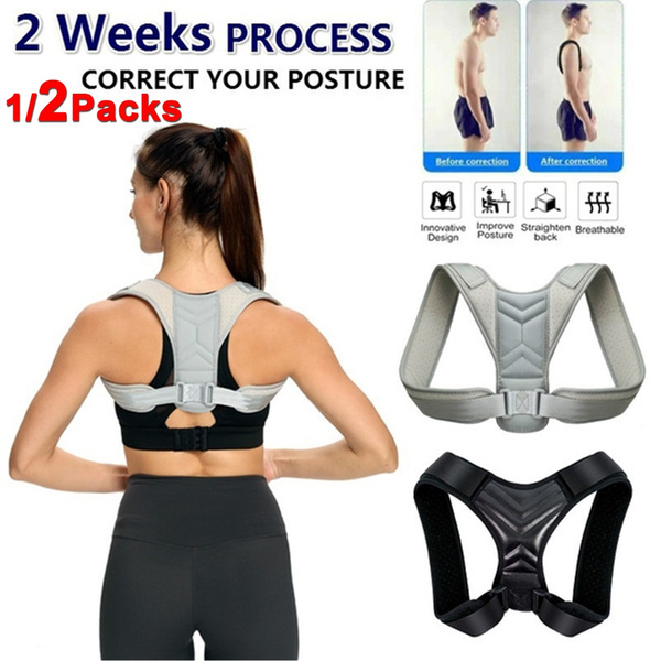 (1/2Packs) 2022 Upgraded Adjustable Magnetic Back Support Posture ...