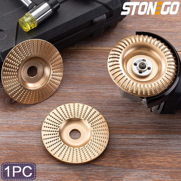 STONEGO 1PC 4inch/100mm Wood Carving Disc 0.625inch/16mm Arbor ...