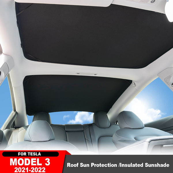 For Tesla Model 3 2021-2022 Glass Roof Sunroof Sun Shade Visor Front ...