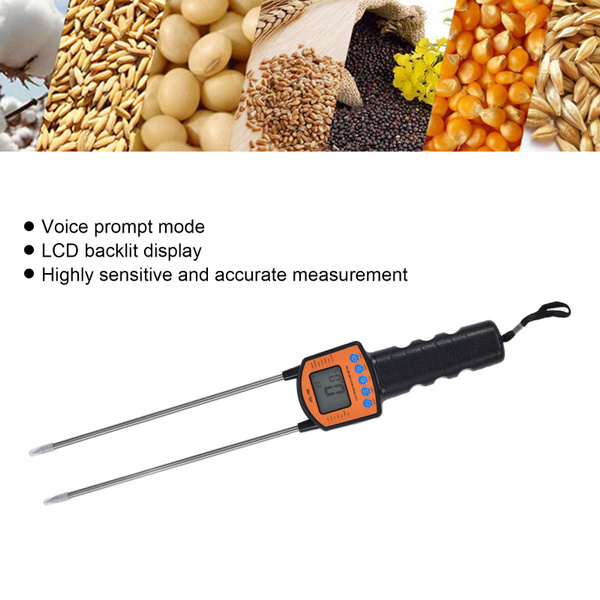 Grain Moisture Tester,Portable LCD Display Digital Grain Moisture Meter ...