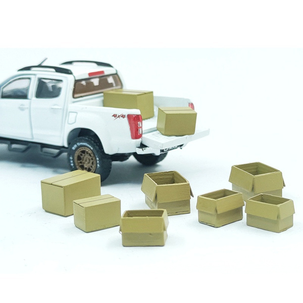 1/64 1/87 HO Simulation Cargo Box Carton Express Box Cargo Train Car ...