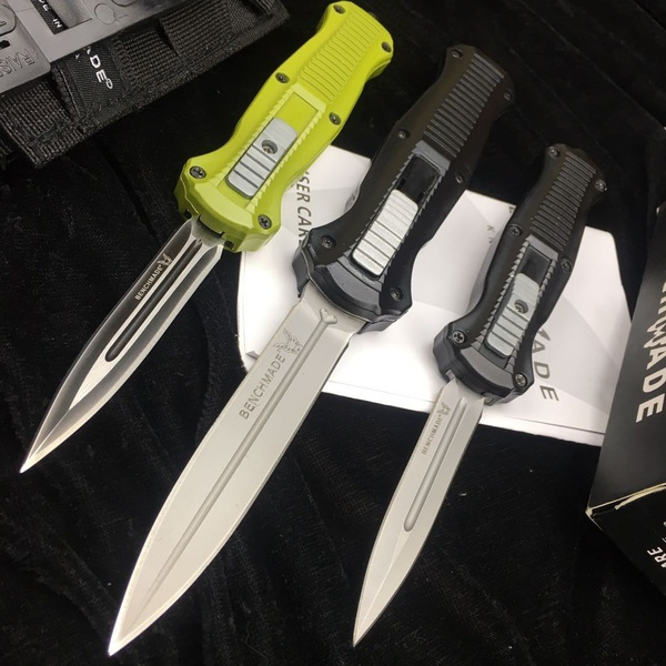 Benchmade Spring Assisted Open Camping Tactical OTF Knife D2 Blade ...