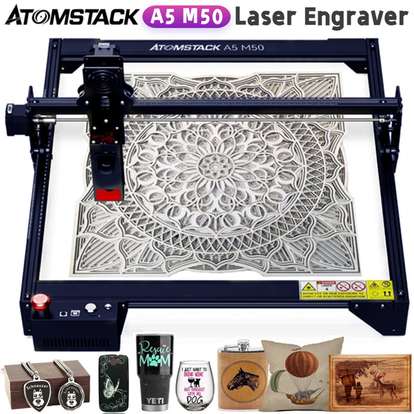 ATOMSTACK A5 M50 40W Laser Engraver, 5.5W Fixed-Focus and 0.08mm ...