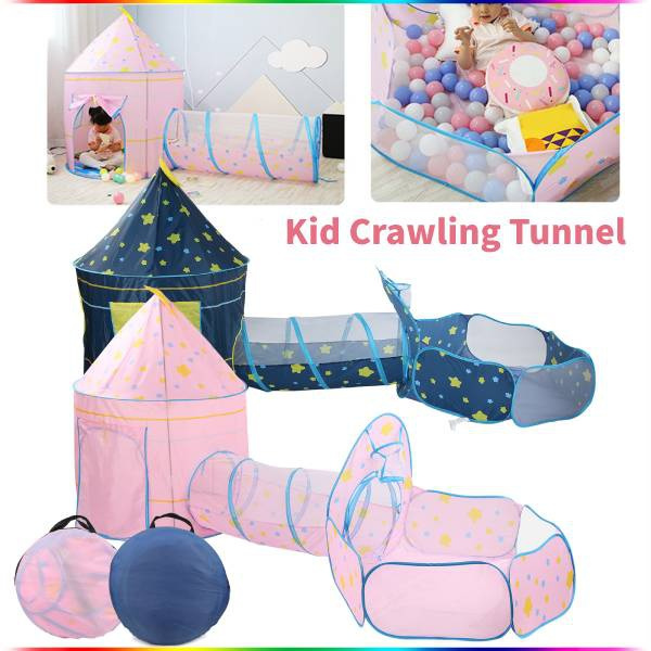 3 In 1 Children Tent Play Tent Foldable Tent Ball Pool And Crawling ...