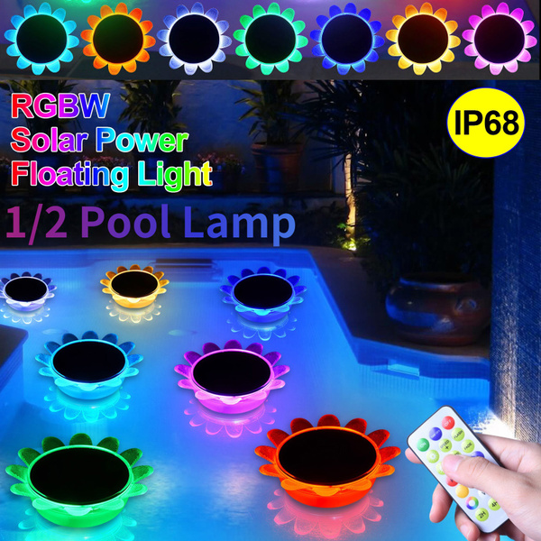Floating Pool Lights Solar Pool Lights with 4 Modes Changing IP68 ...