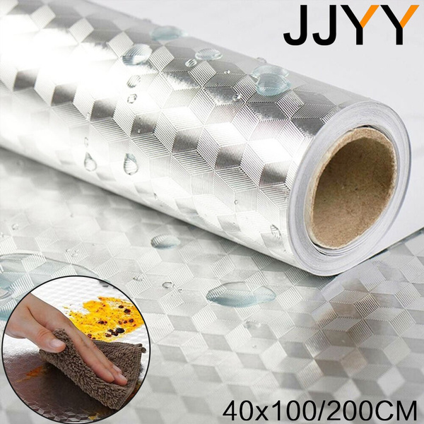 JJYY 40x100/200cm Kitchen Backsplash Stickers Wallpaper, Kitchen ...