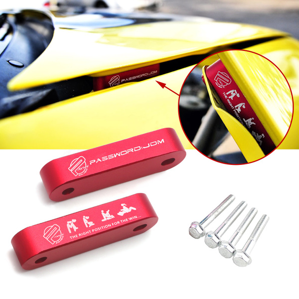 2 pcs For Honda Acura Sporty Red JDMPASSWORD Engine Billet Hood Vent ...