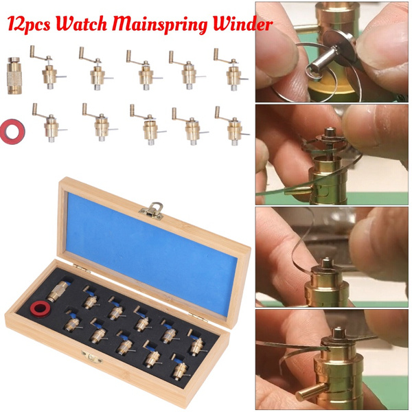 12PCS Watch Mainspring Winder Set, Complete Set Multiple Types Brass ...