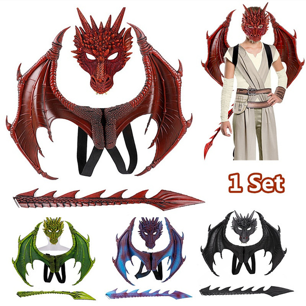 Kids Dragon Wing Mask Set Dragon Costume Mask Party Decorations ...