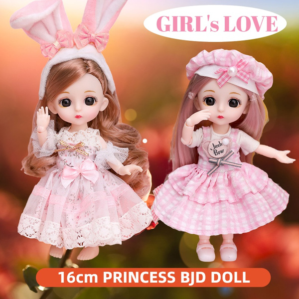 1/12 Scale 16cm Princess BJD Doll with Clothes and Shoes Movable 13 ...