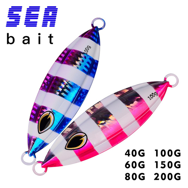 40/60/80/100/150/200g casting jig fishing metal jig slow pitch jigging ...
