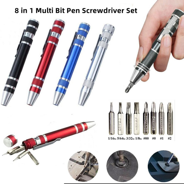1 Set 8 in 1 Multi Bit Screwdriver Set Pen Magnetic Ratchet Screwdriver ...