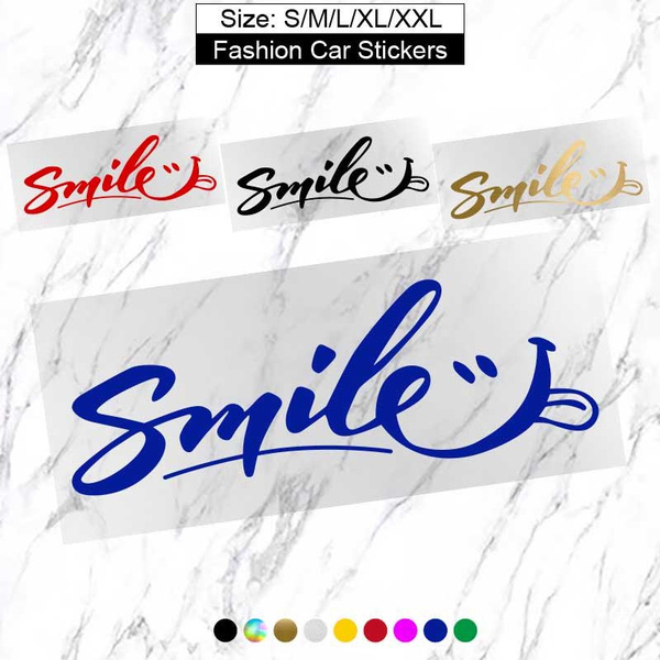 1PC Waterproof Auto Stickers Smile Fashion Car Decals Smiley Decal for ...
