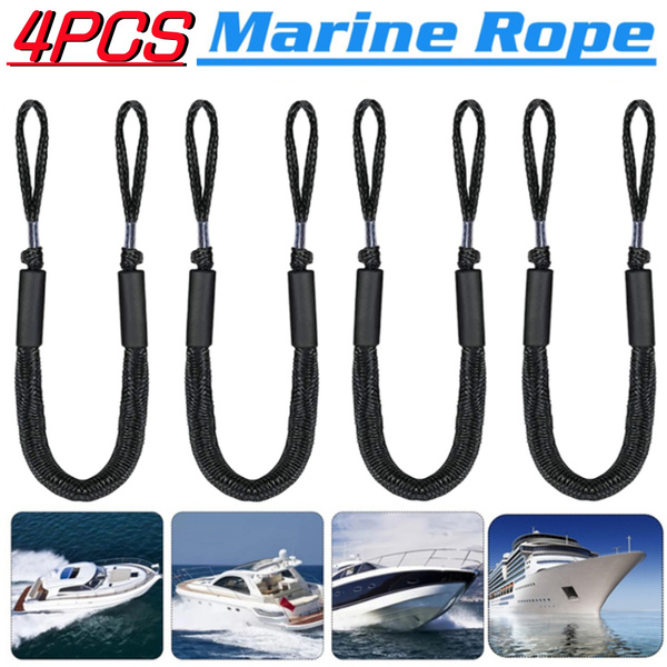 4PCS Nylon Marine Mooring Rope Boat Bungee Dock Line Anchor Rope ...