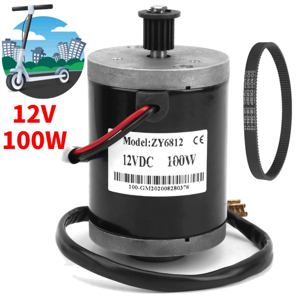 Brush Motor -12V 100W High Speed Brush Motor With 384 Pulley Belt ...