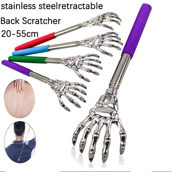 Back Scratcher Telescopic Stainless Steel Claw Massager for Back ...