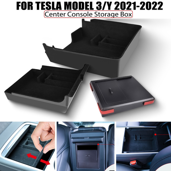 Camecho 3PCS For Tesla Model 3 Y 2022 2021 Center Console Armrest ...
