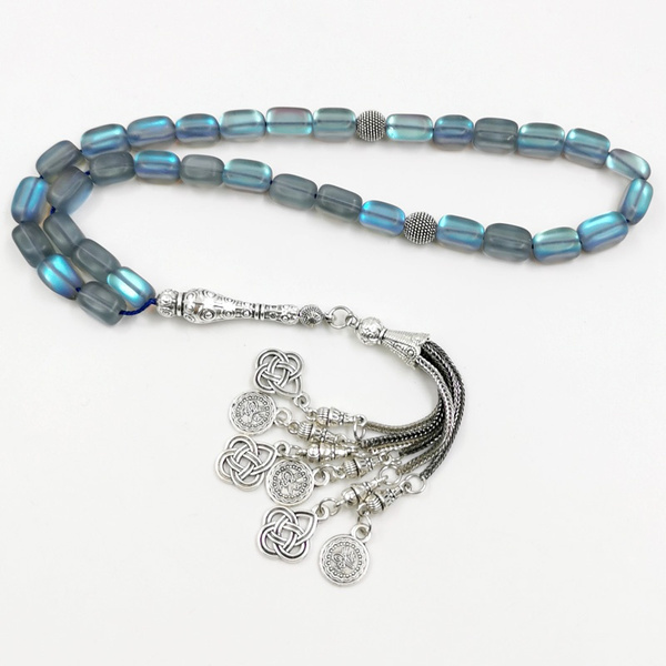 Gray Crystal tasbih Muslim prayer beads turkish misbaha accessories ...