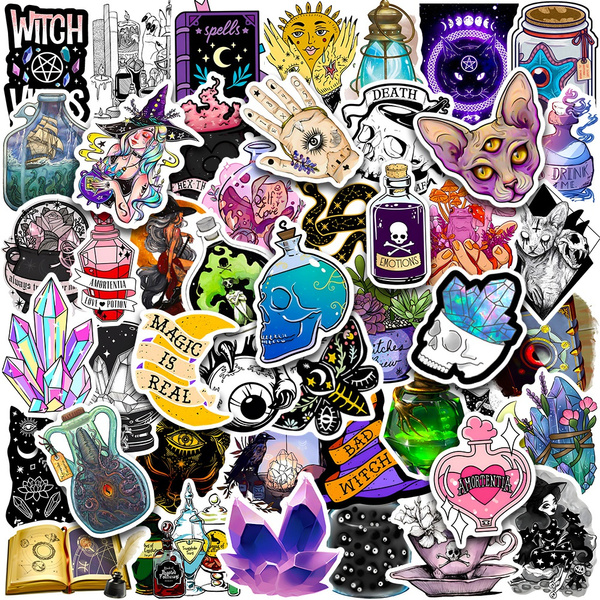 10/20/52PCS New Apothecary stickers Magic Witch Crystal Graffiti ...