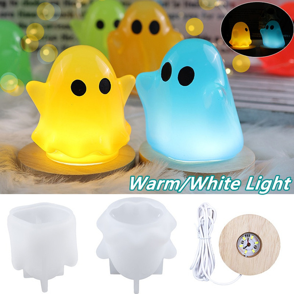 2023 Newest Cute Ghost Night Light Silicone Moulds DIY Crystal Epoxy ...